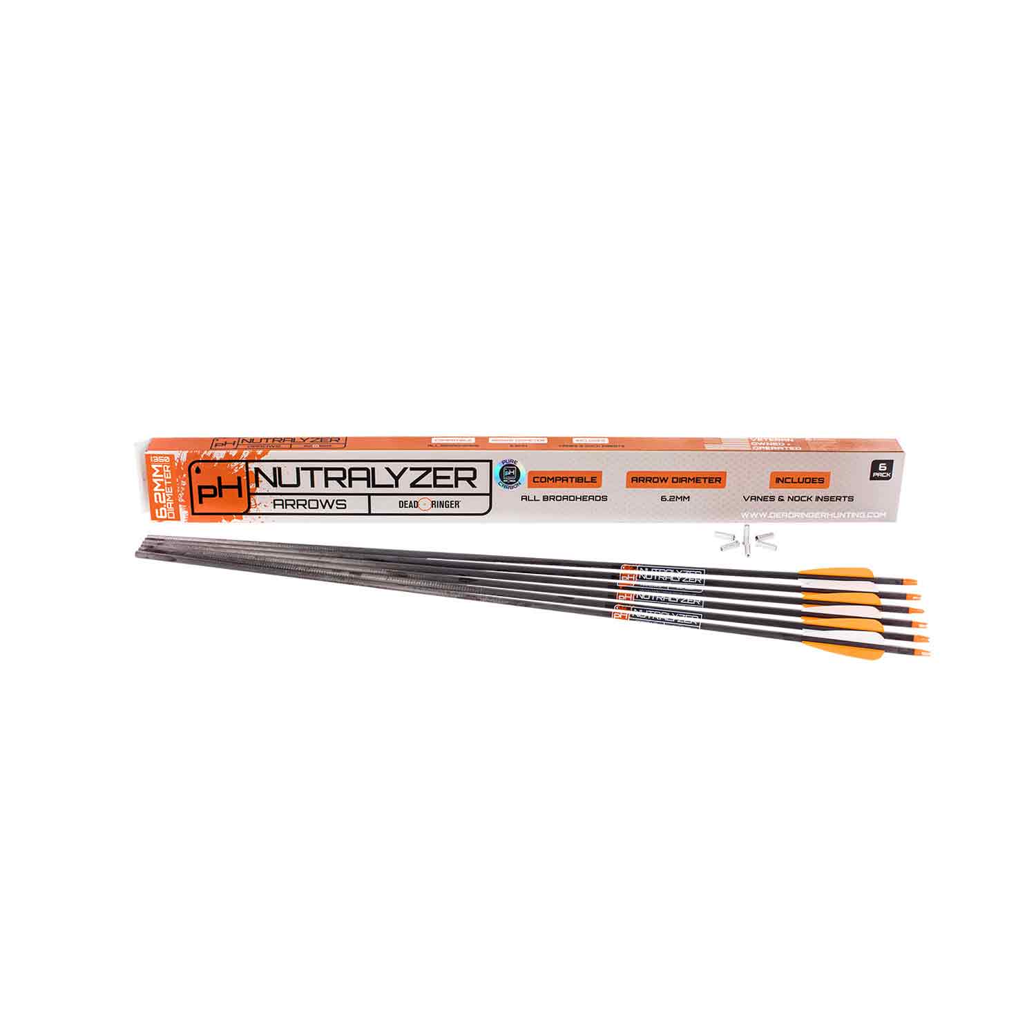 Dead Ringer Nutralyzer Fletched Arrows (6-Pack) – Lancaster Archery Supply