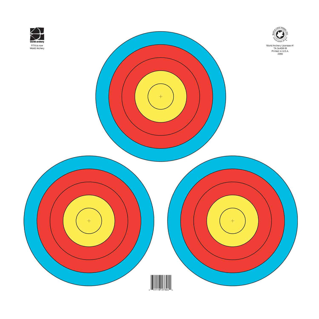 Maple Leaf World Archery 3 Spot Triangle Target Face – Lancaster ...