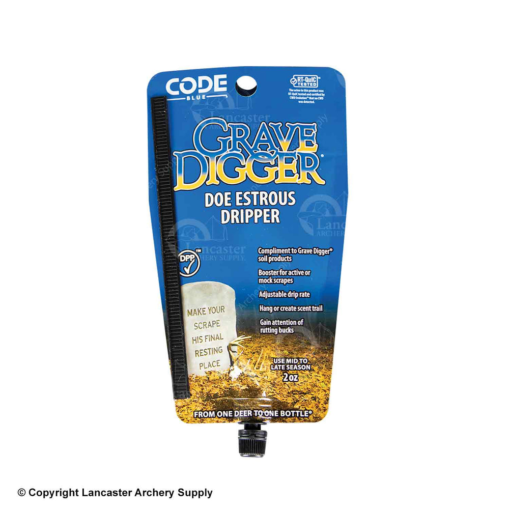 Code Blue Grave Digger Doe Estrus Dripper (2 oz) – Lancaster Archery Supply