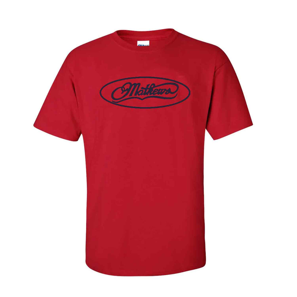 Mathews Classic Logo TShirt Red – Lancaster Archery Supply