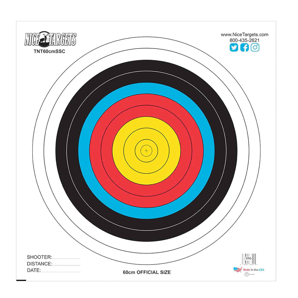 NiceTargets 60cm Single Spot Target Face – Lancaster Archery Supply